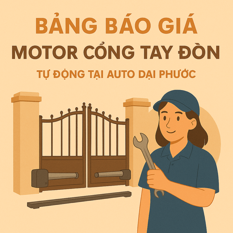 Giá Motor Cổng Tay Đòn Mới Nhất 2025 – Coi thử bạn hén